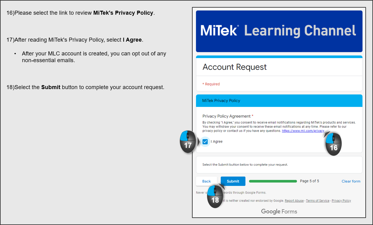 Virtual Training - How to Request an MLC Account